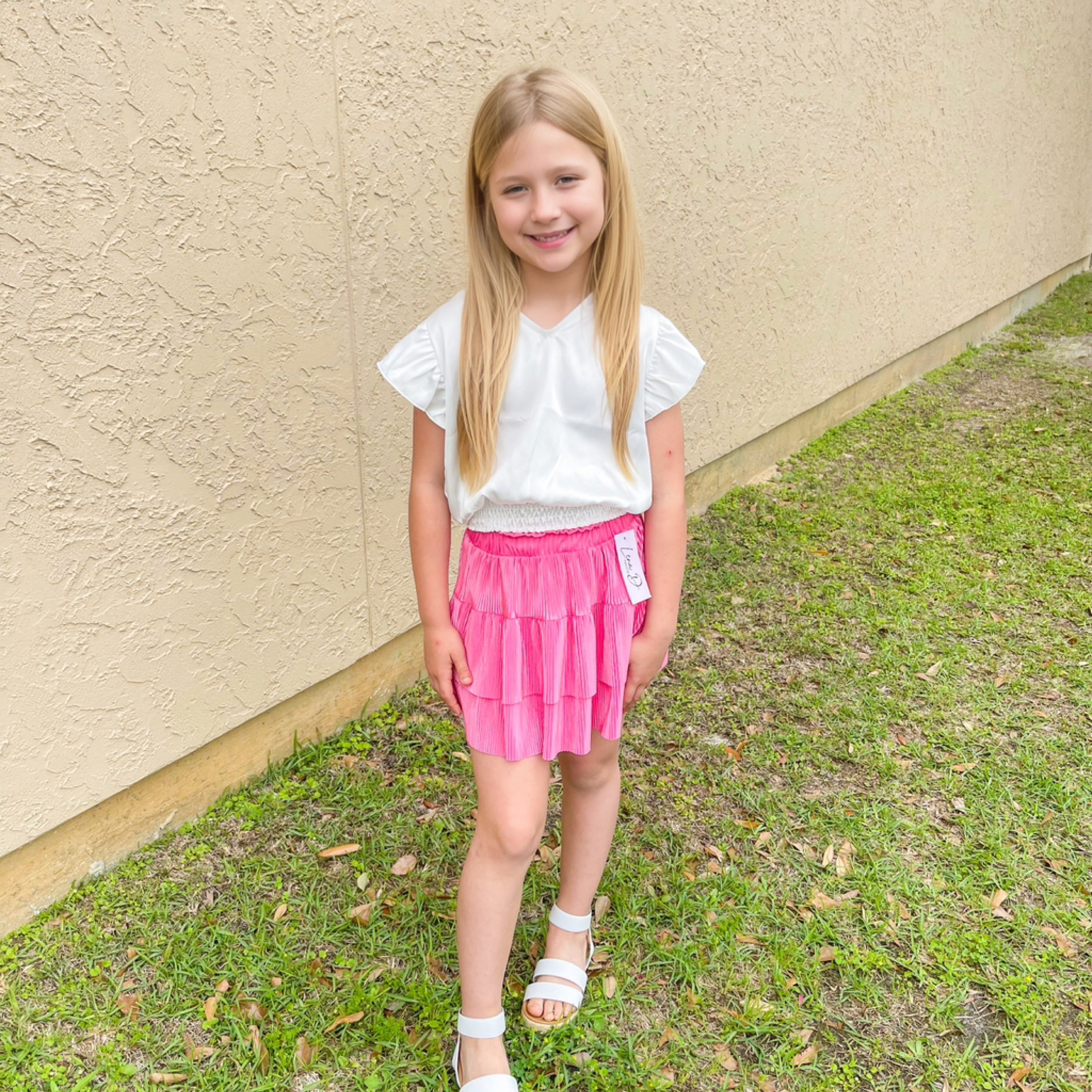 “Greta” Tween Tired Skort | Unique Boutique